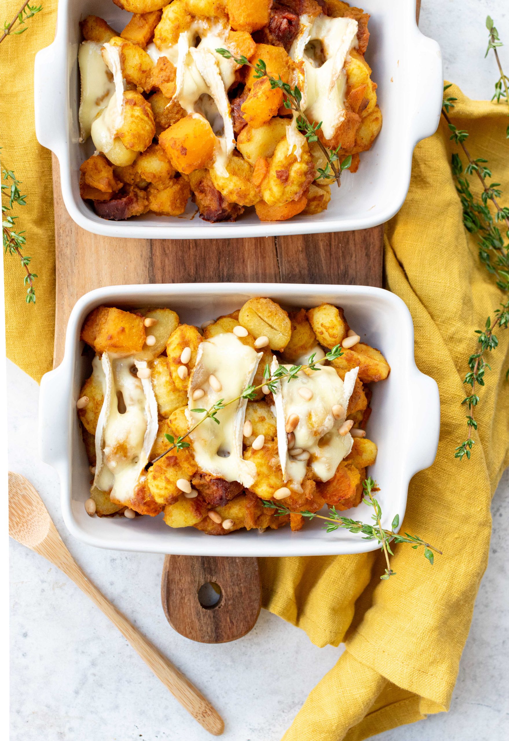 Gnocchi met pompoen en brie uit de oven - makkelijk herfstrecept